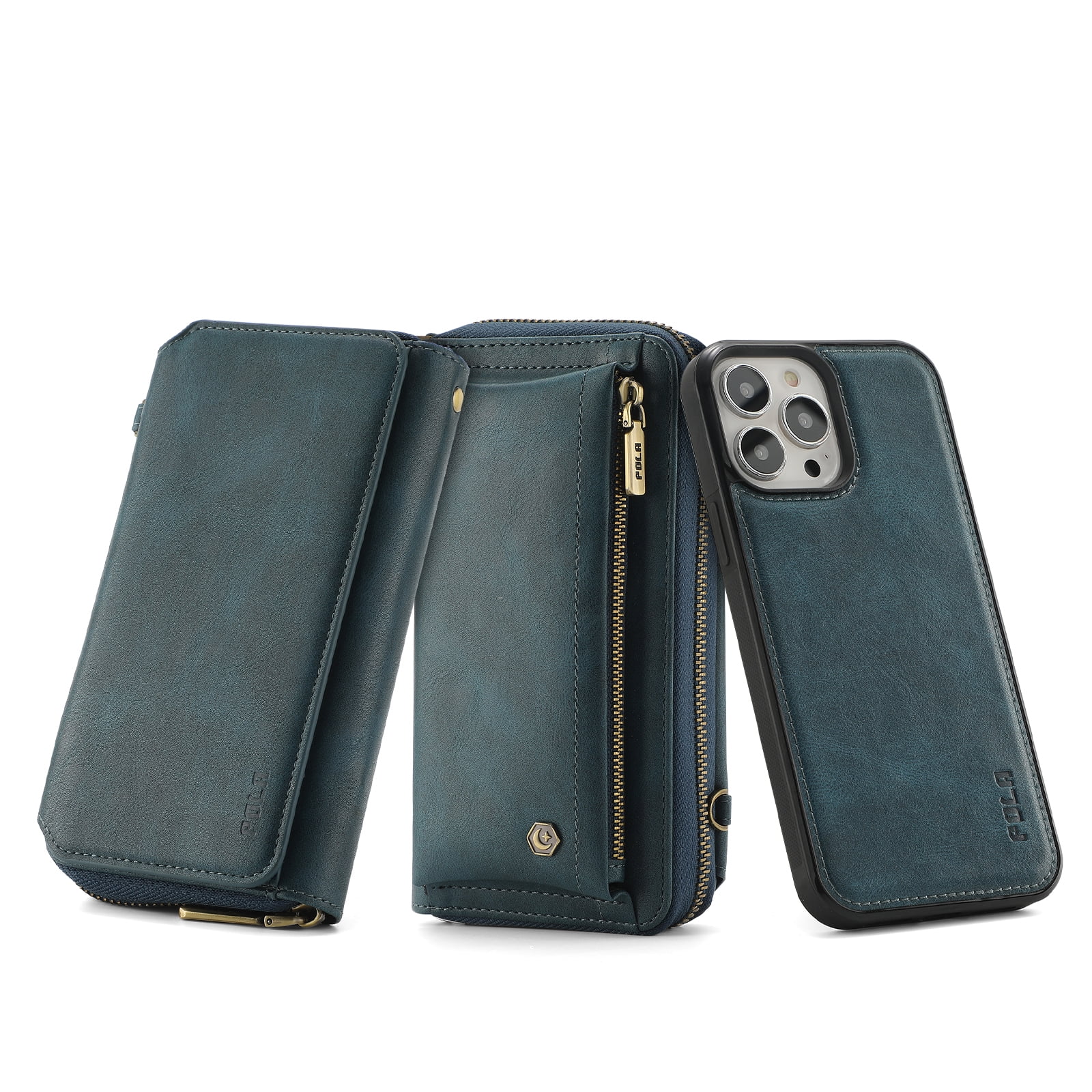 Wallet Case for iPhone 13 Pro Max, PU Leather Flip Folio Wallet Case ...