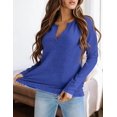 PRETTYGARDEN Long Sleeve Shirts for Women Fall V Neck Waffle Basic Tee ...
