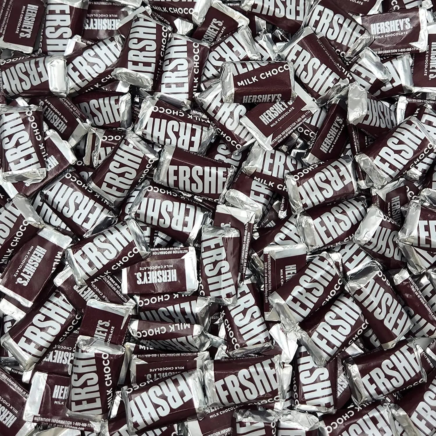 Hershey's Milk Chocolate Miniature Candy Bars - Individually Wrapped ...