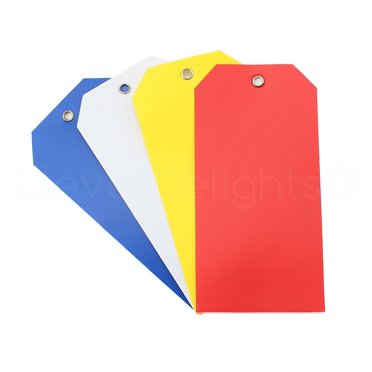 White Plastic Labeling Tags with Holes- 50-Pk - Walmart.com