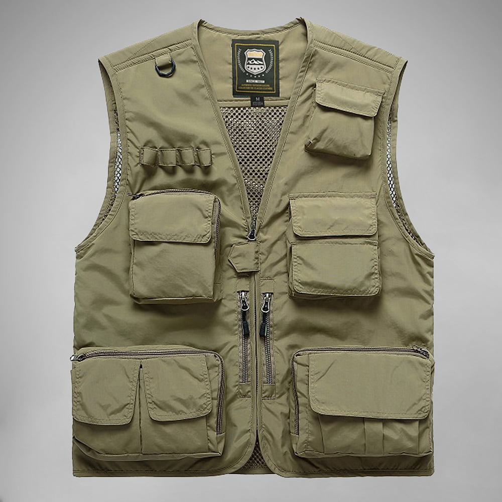 Click here for Tomshine Men Vest Mesh Jackets With Pockets V-Neck... prices