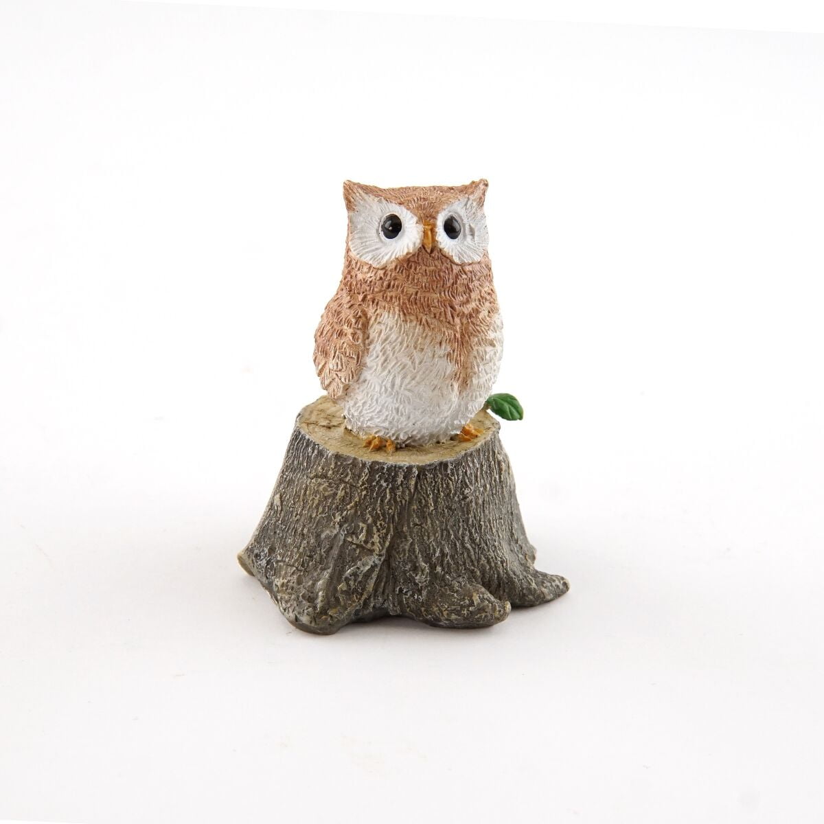 Top Collections Miniature Garden Owl Statues (Little Owl on Tree Stump ...