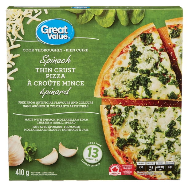 Great Value Spinach Thin Crust Pizza - Walmart.ca