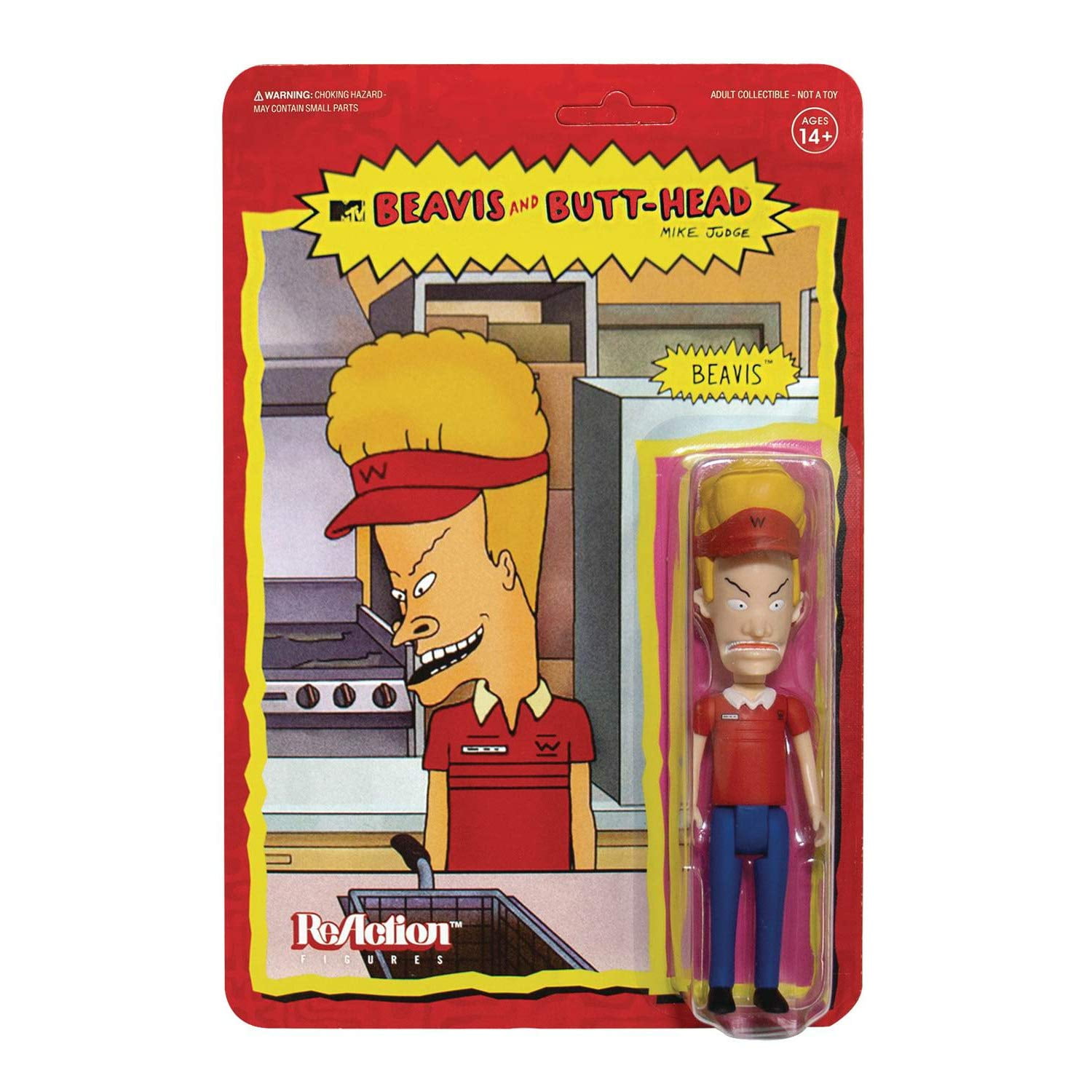 Super7 Beavis & Butthead: Burger World Beavis Reaction Figure ...