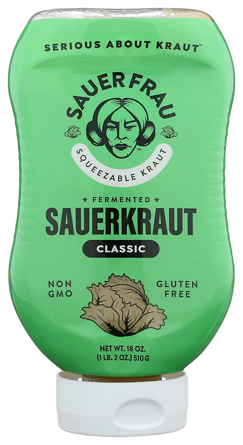 SAUER FRAU Squeezable Classic Sauerkraut, 18 OZ Pack of 6 - Walmart.com