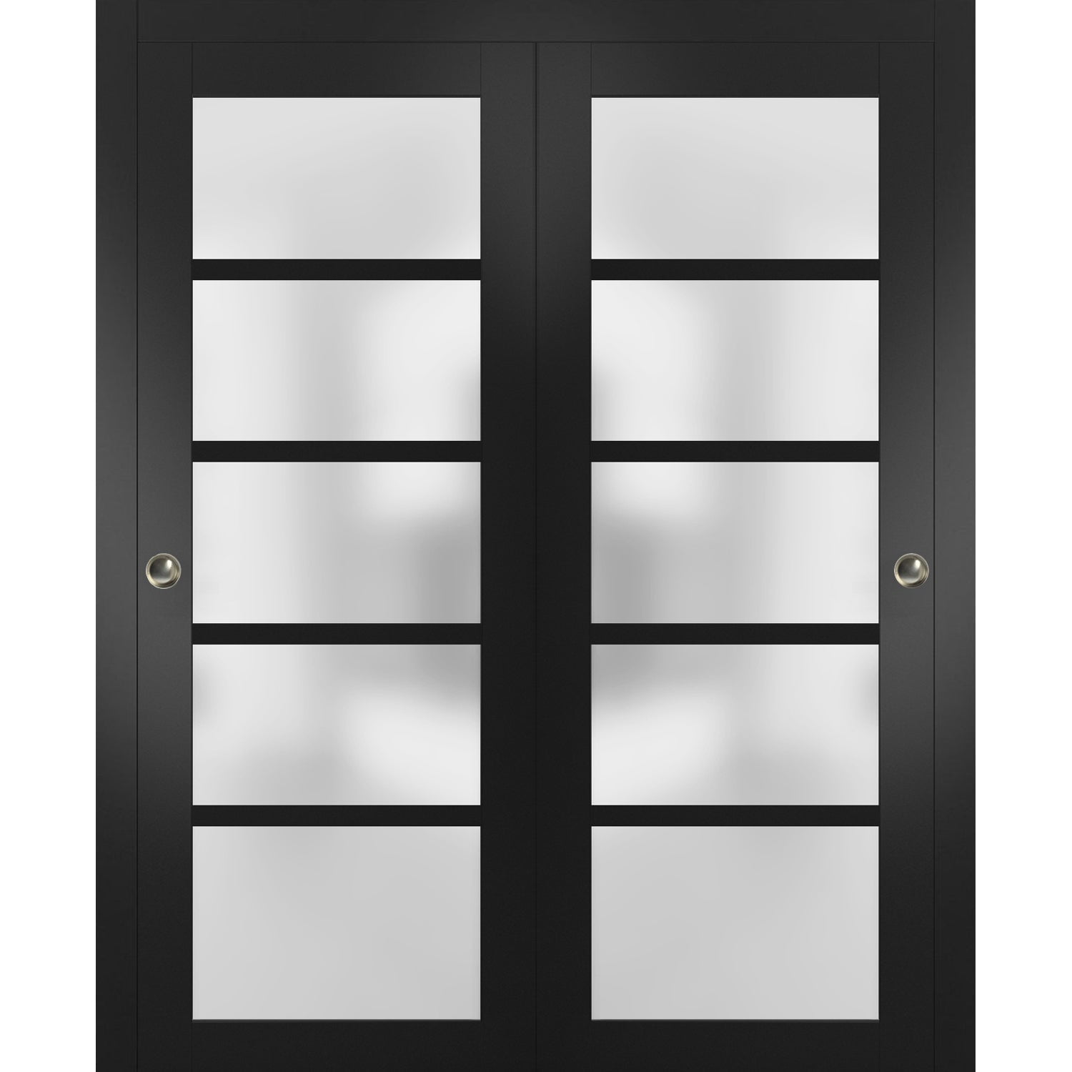 Sliding Closet Frosted Glass Bypass Doors Quadro 4002 Matte Black sliding-closet-frosted-glass-bypass-doors-quadro-4002-matte-black