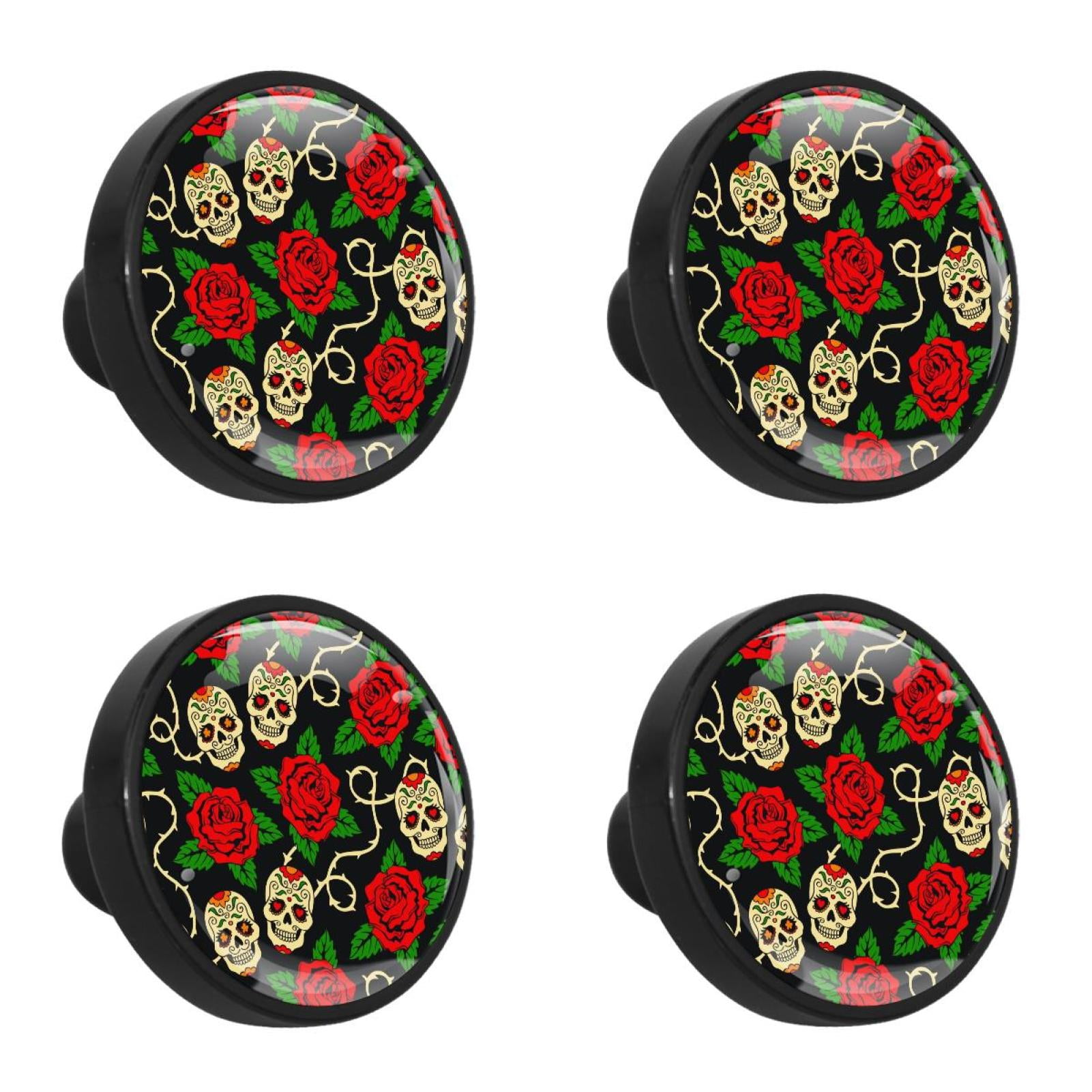 4 Pcs Skull Knobs for Kitchen Cabinet Cupboard Dresser Bookcase Drawer ...