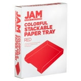 JAM Paper Stackable Paper & Letter Trays, Red, 1 per Pack - Walmart.com