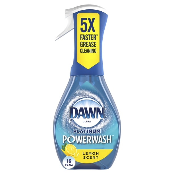 Dawn Platinum Powerwash Dish Spray, Dish Soap, Lemon Starter Kit, 16oz ...
