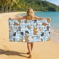 Beach Towel Bag 2 in 1 Bubble Cute Cat Bath Pool Towels Backpack ...