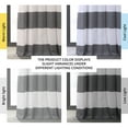 Slate Grey & Off White Horizontal Stripe Cotton Hotel Blackout Curtain ...