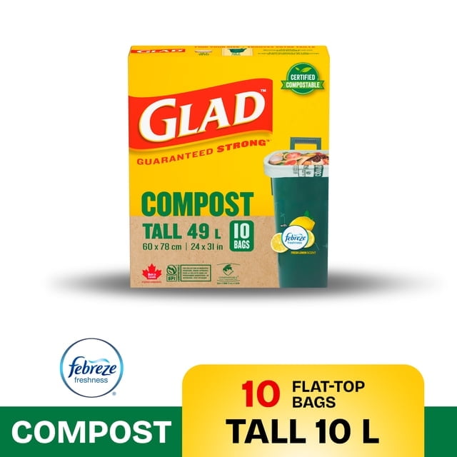 Click here for Glad Certified Compostable Bags - Tall 49 Litres - prices
