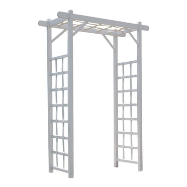 Ktaxon 7FT Vinyl Garden Arbor Arch PVC Wedding Arch for Patio Garden ...