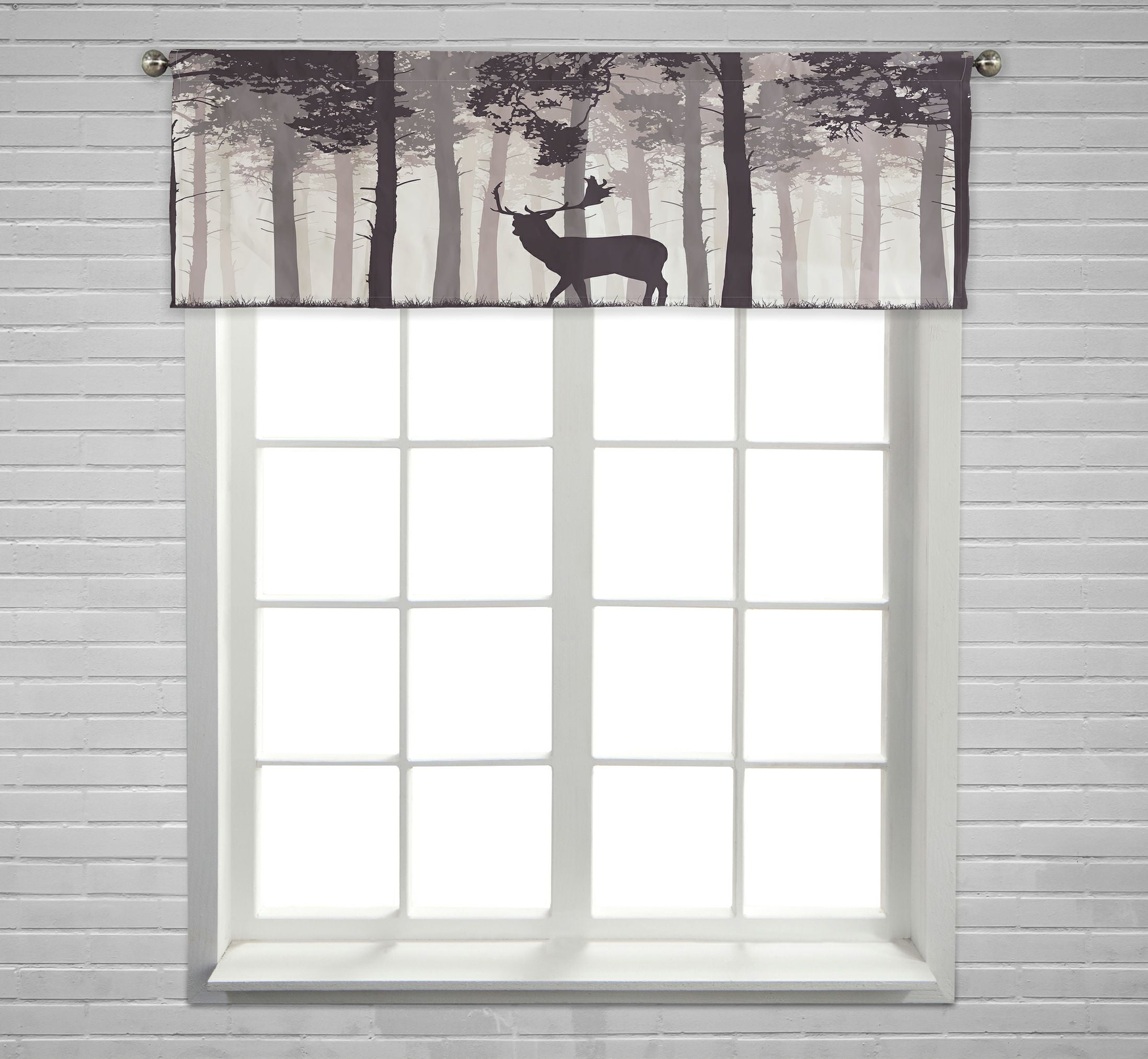 Cortina Valance Bosque Retro Coníferas Gamo 45x130 cm ABPHQTO | Walmart ...