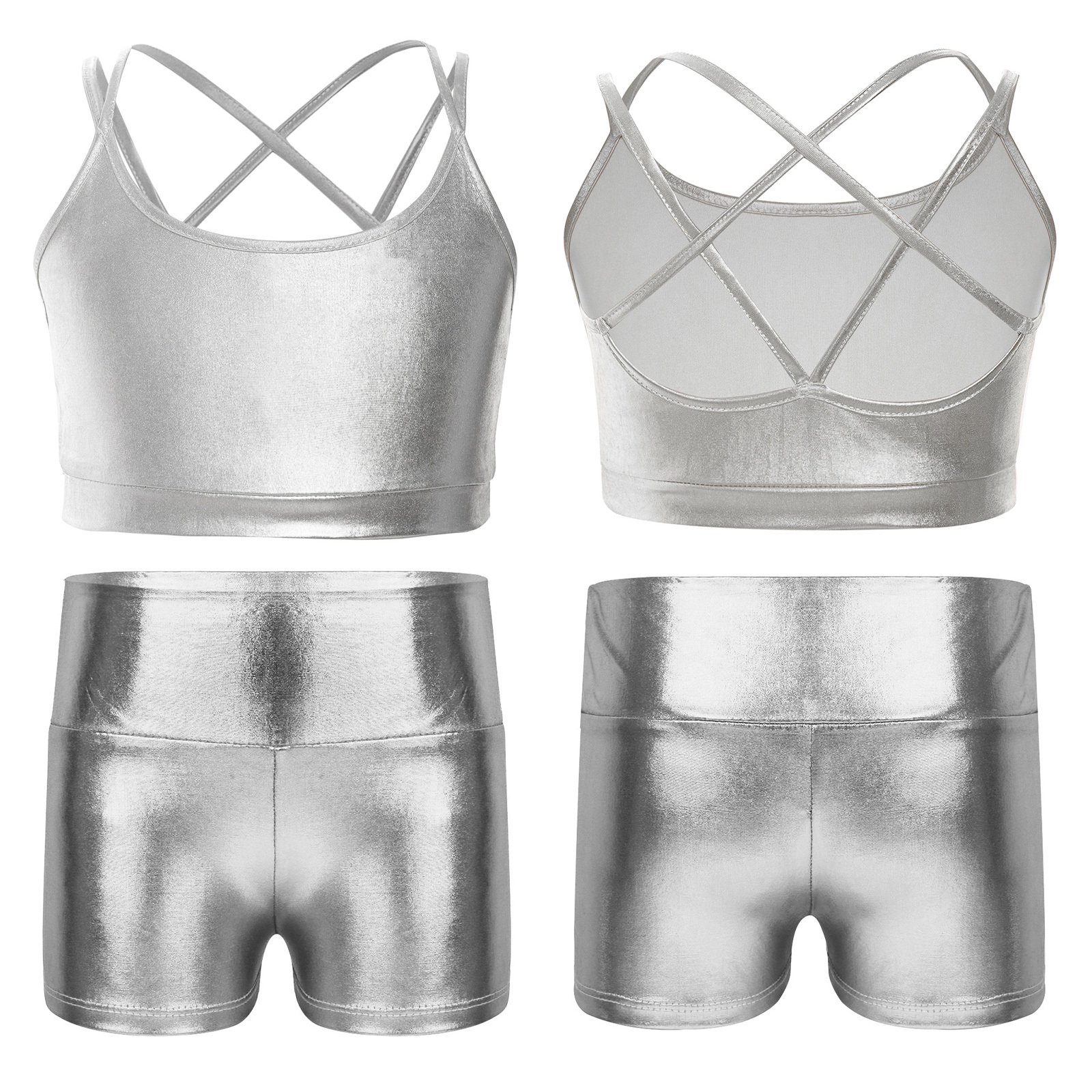 Click here for Miutii Kids Girls 2 Piece Gymnastics Leotard Crop... prices