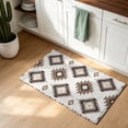 Doormat Bathroom Rugs 16x24in, Brown Aztec Ethnic Style Non Slip Door ...