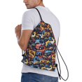 Drawstring Backpack, colorful off road racing car Light Waterproof ...