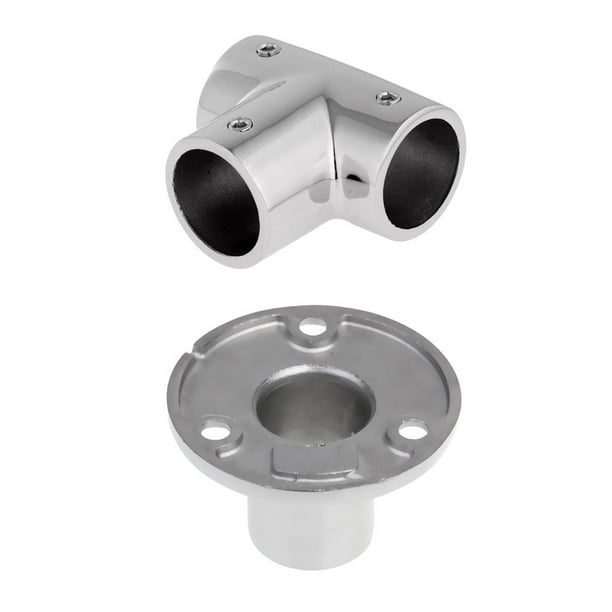DYNWAVECA 1 Piece Boat Rail Stake Handrail Fittings 90 Degrees T-piece ...