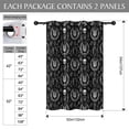 Cat and Skull Gothic Pattern Blackout Curtains,Triple Weaved Fabric ...