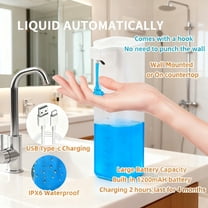 Rechargeable Automatic Sensor Liquid Soap Dispenser,550ML 18.6 oz ...