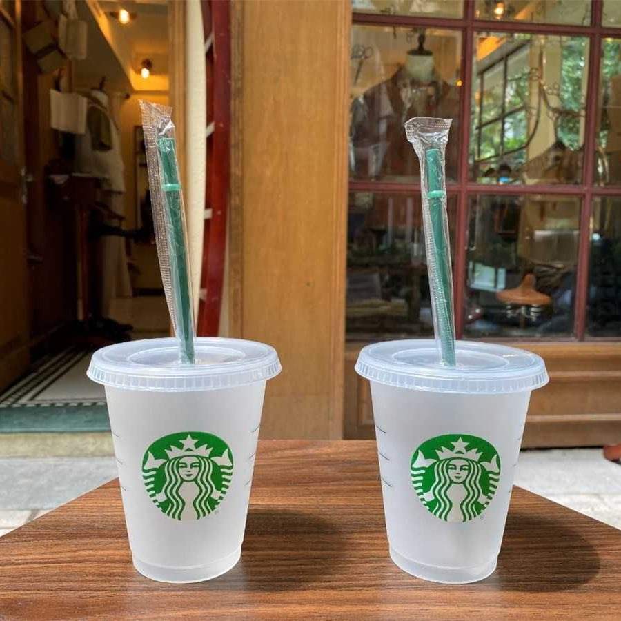 Buy Starbucks 16oz/473ml Plastic Tumbler Reusable Clear Drinking Flat ...