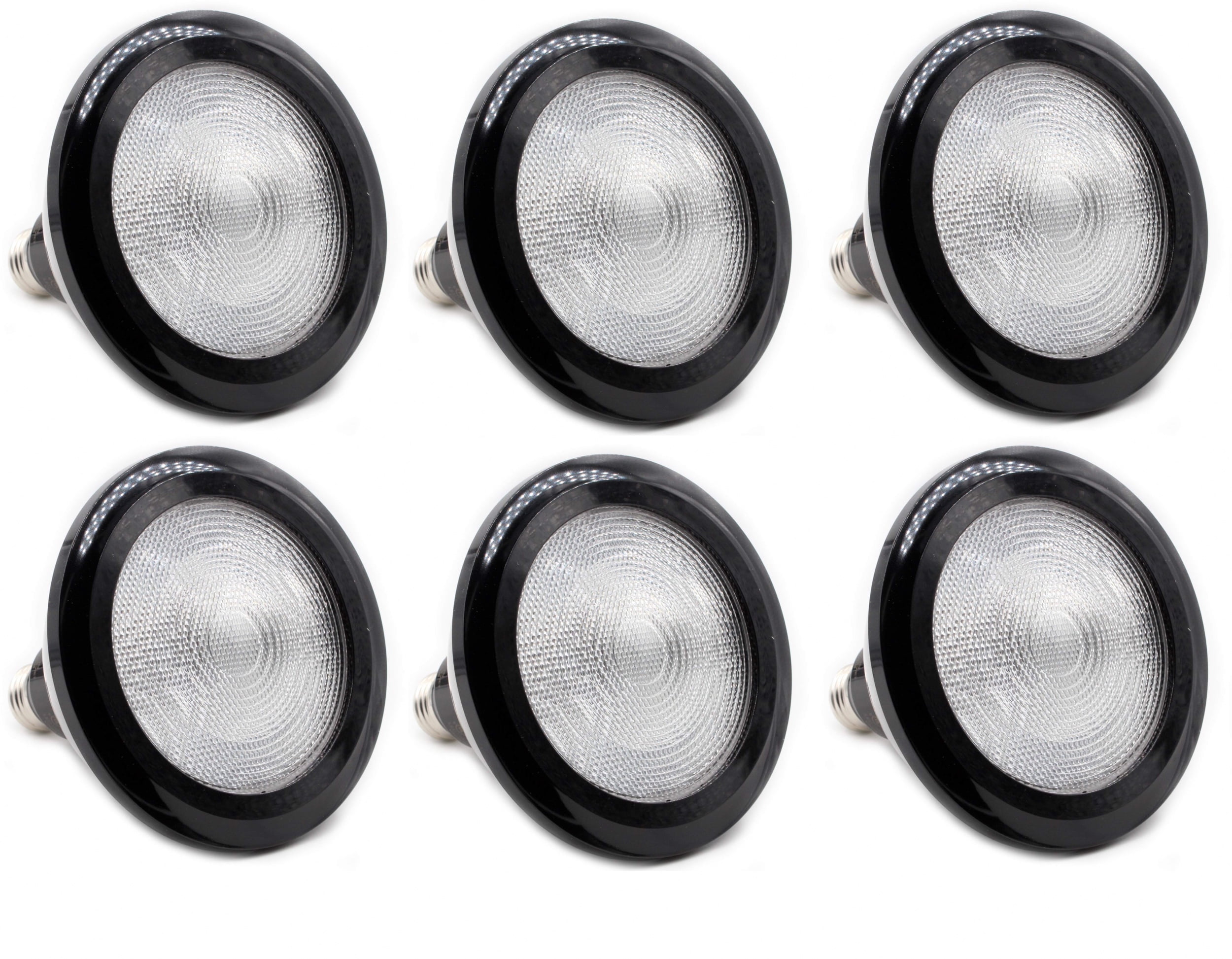 (6 bulbs) GE 50630 low glare LED PAR30, 12 watt, black, Dimmable ...