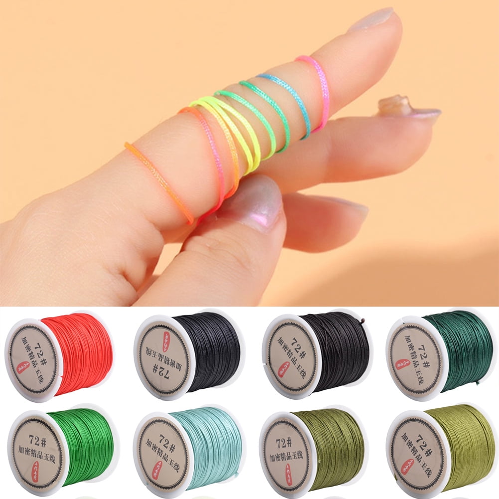 Cheers.US 1 Roll 0.8mm Waxed Cord Vibrant Color Woven Thread Diy ...