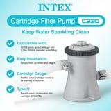 Intex Krystal Clear 330 GPH Easy Set Ground Pool Filter Pump with GFCI ...