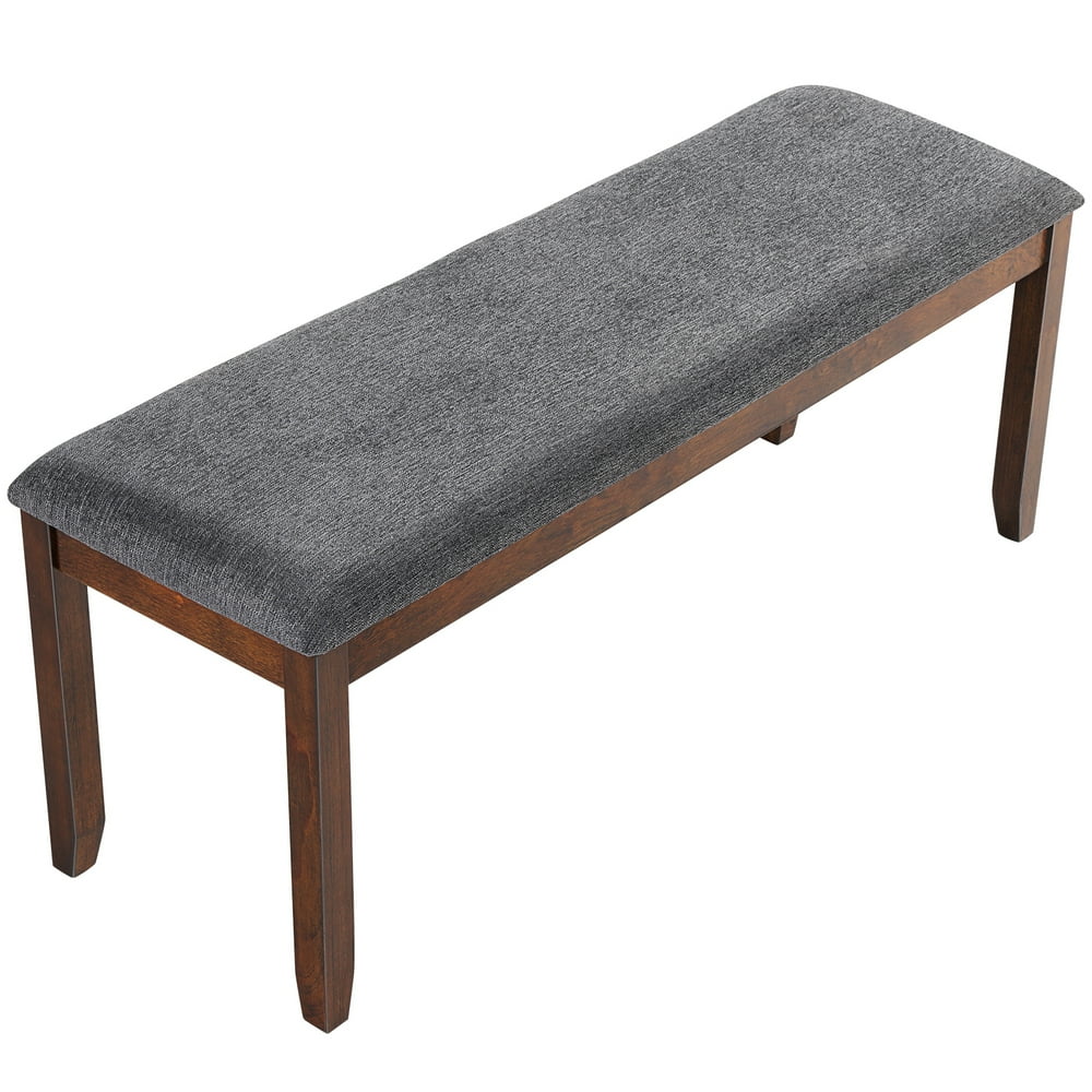 Topbuy Bench Seat Upholstered Dining Bench with Wood Legs for Bedroom ...