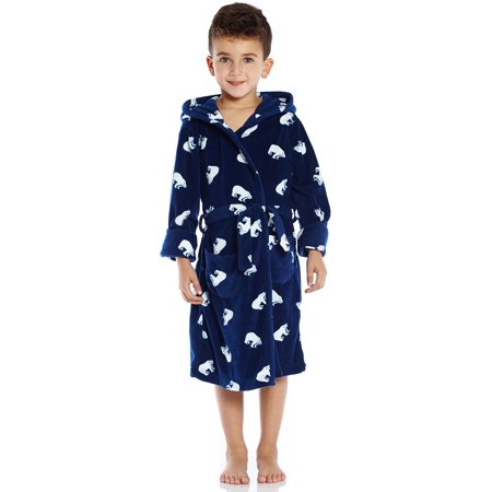 Leveret Kids Robe Boys Hooded Fleece Sleep Robe Bathrobe 2 Toddler-16 ...