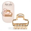 Kitsch Claw Clip Set 2pcs with Metal Loop & Flat Lay Curved Claw, Gold ...