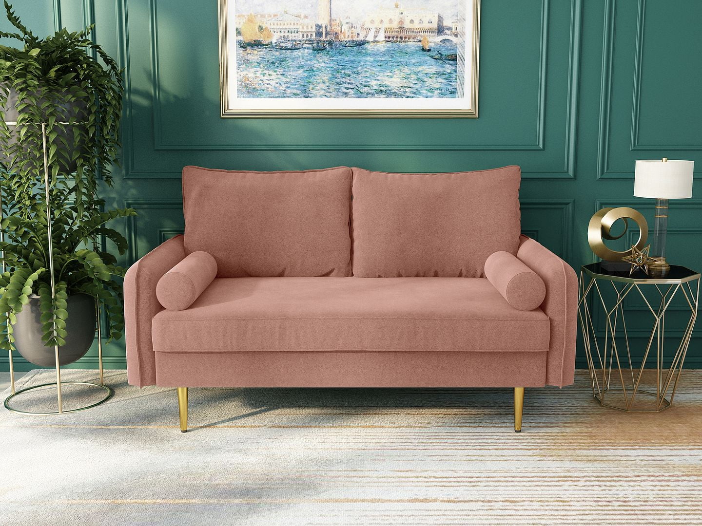 Koby Home's Collection Aspen Transitional Loveseat, Upholstered in ...