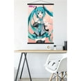 Hatsune Miku - Music Note Wall Poster with Magnetic Frame, 22.375" x 34 ...
