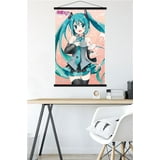 Hatsune Miku - Music Note Wall Poster with Magnetic Frame, 22.375" x 34 ...