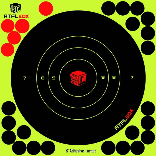 Atflbox 50 pcs Shooting Target 8'' Bulleye Super Splatter Paper Targets ...