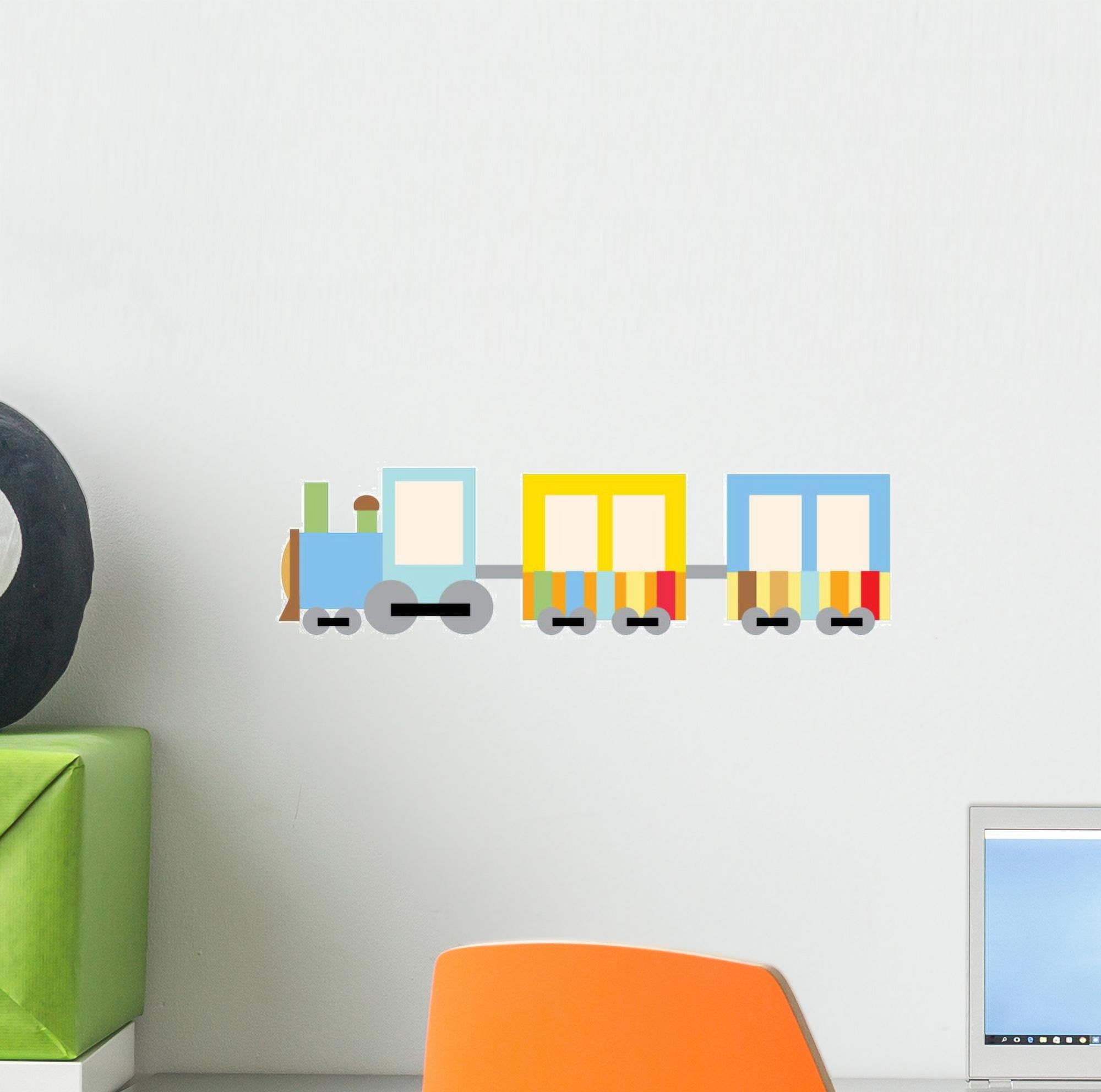 Cute Cartoon Train Wall Decal Sticker, Wallmonkeys Peel & Stick Vinyl ...