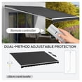 16x10ft Retractable Awning, Electric Patio Awning with Remote & Crank ...