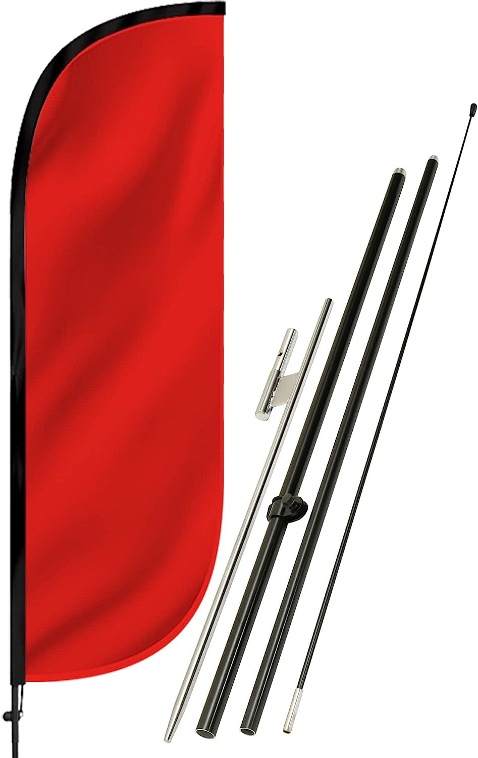 solid color feather flag complete set with poles and ground spike, 5-feet - Walmart.com