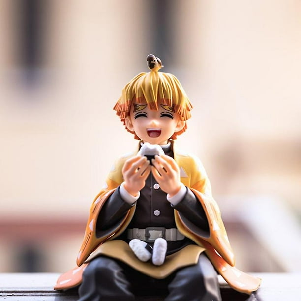 Premium Figure Anime Tanjirou Agatsuma Zenitsu Eat Rice Balls Pvc ...