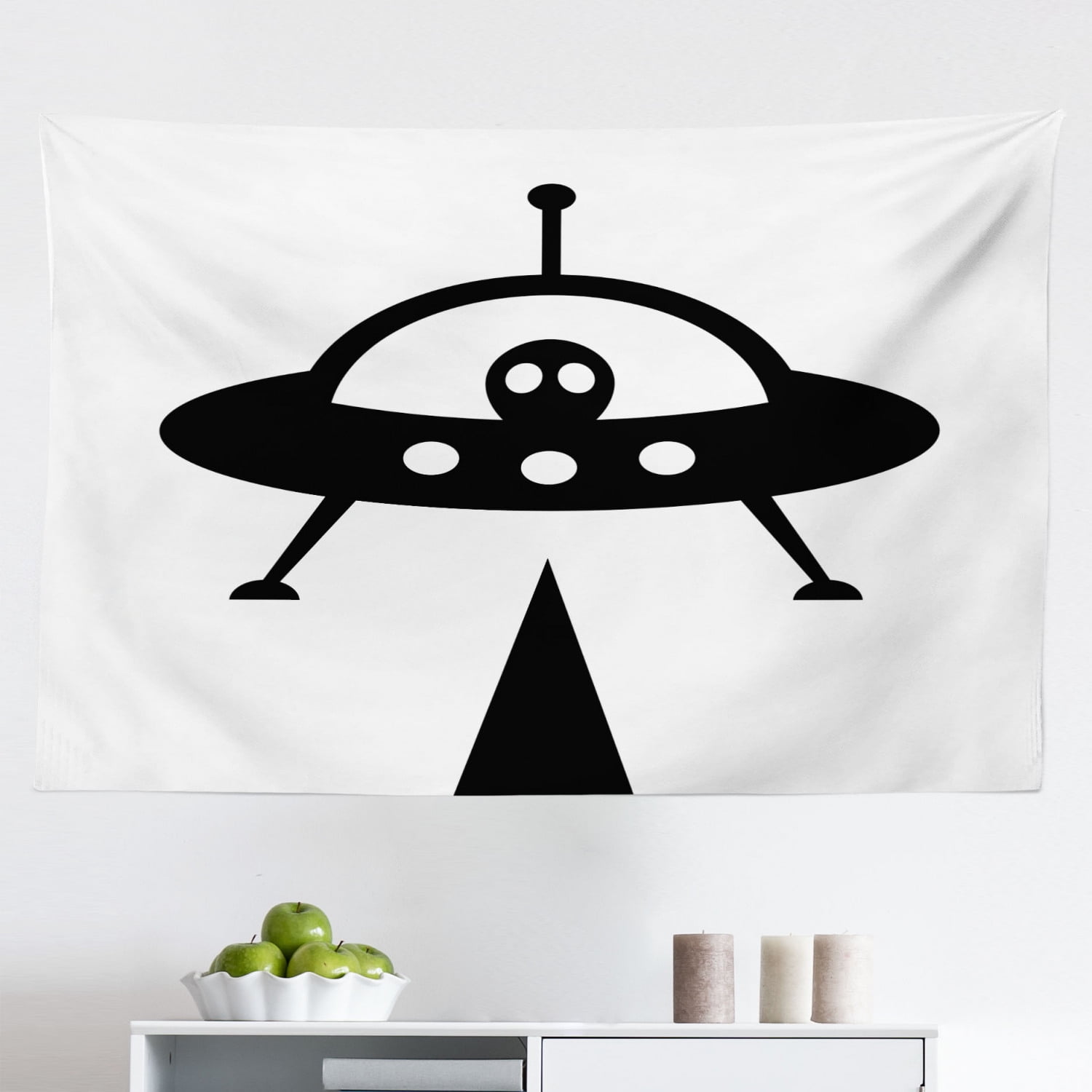 Alien Tapestry, Monster Making a Silly Face Troll Smiling Print, Fabric ...
