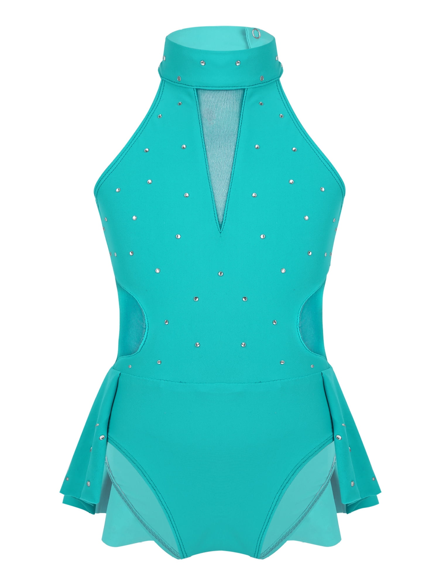 iEFiEL Girls Cutout Back Ballet Dance Leotard Sparkly Rhinestone ...