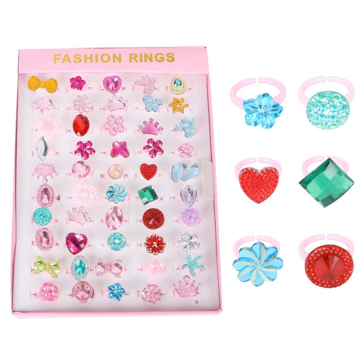 Click here for Kakowely 50pcs Fashion Cartoon Rings Open Adjustab... prices