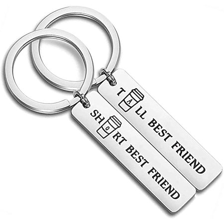 Short and Tall Best Friends Matching Keychain BFF Friendship Jewelry ...