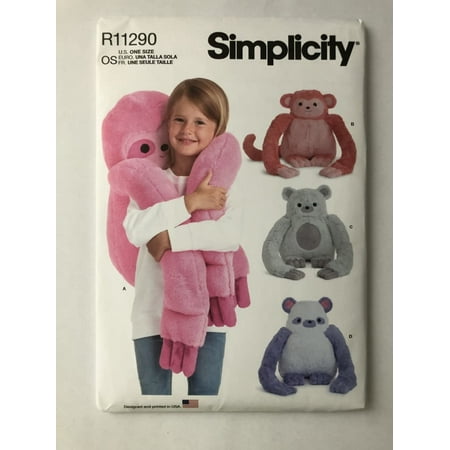 Simplicity Sewing Pattern R11290 / S9442 OS Hugging Plush Animals ...