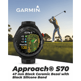 Garmin S70 Premium GPS Golf Watch (47mm), Full-Color Course Maps with ...