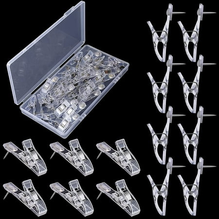 30 Pieces Push Pin Clips Plastic Push Pins For Cork Board Push Pins ...