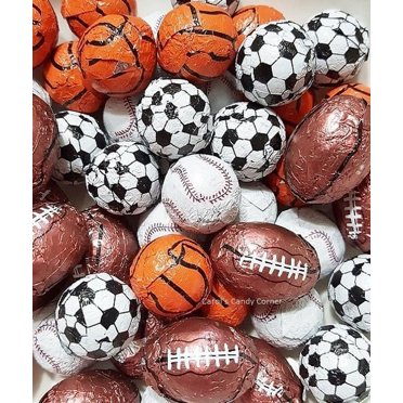 Chocolate Covered Footballs - 1 Lb Individually Wrapped Milk Chocolate ...