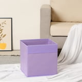 Unique Bargains Fabric Storage Cube Storage Bin Storage Basket Purple ...