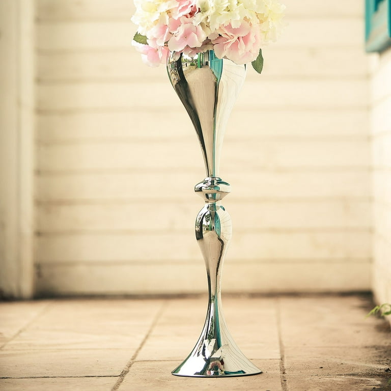 Tall Silver Vases Wholesale