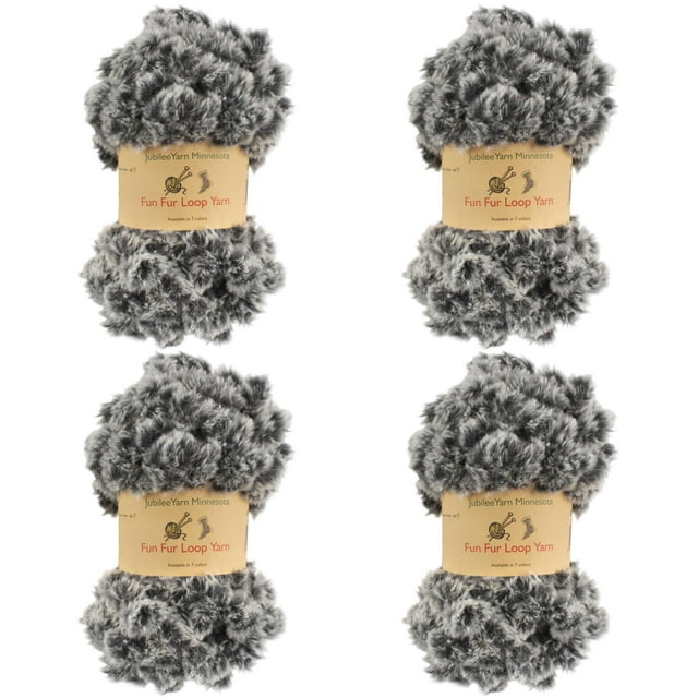 JubileeYarn Fun Finger Fur Loops Yarn - Polyester Jumbo Weight Loop ...